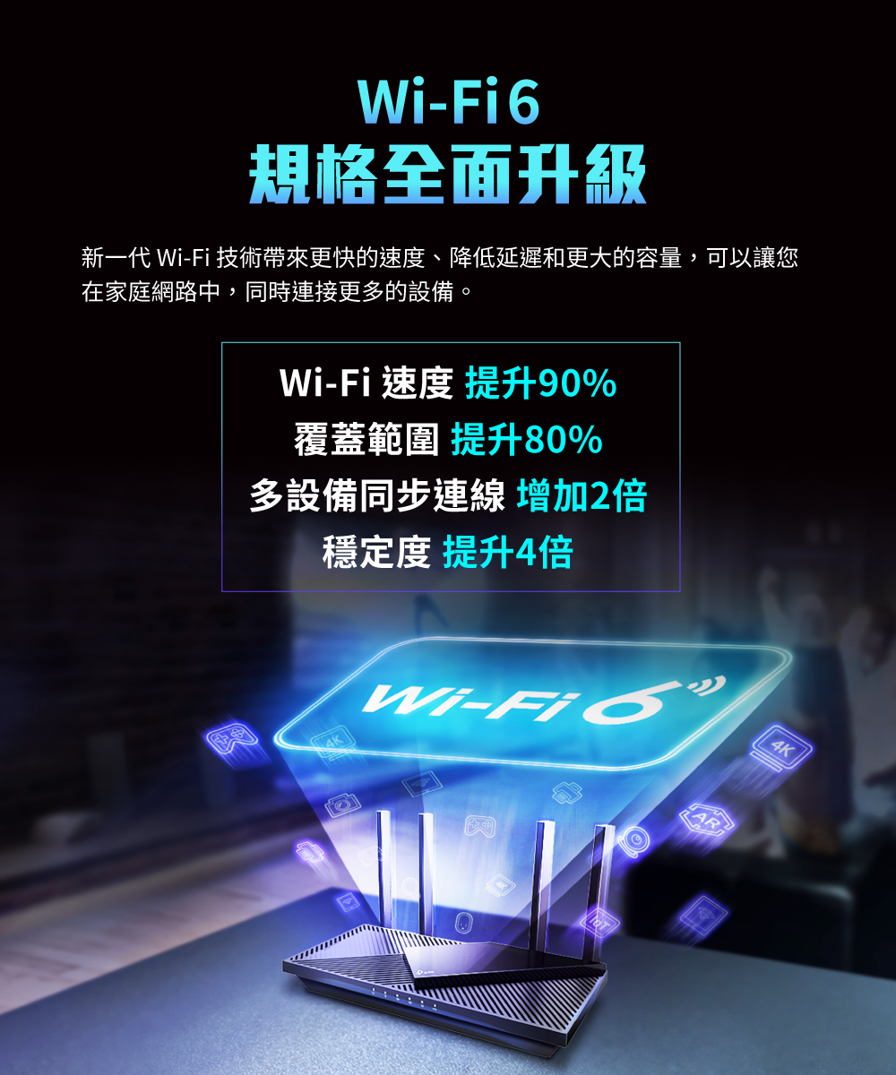 TP-Link Archer AX21 AX1800 雙頻四核CPU WiFi 6 無線網路分享路由器 - PChome 24h購物