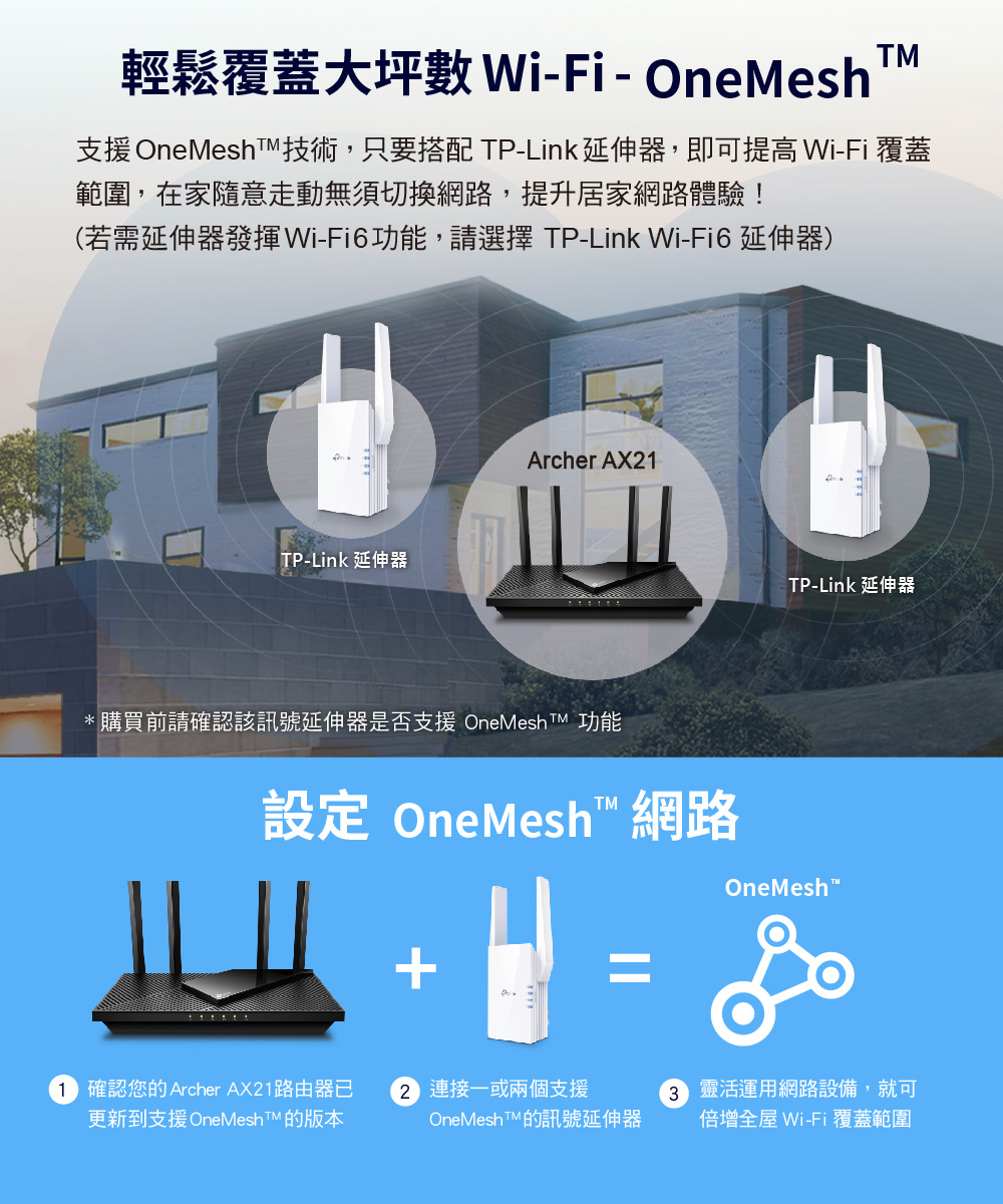 TP-Link Archer AX21 AX1800 雙頻四核CPU WiFi 6 無線網路分享路由器 - PChome 24h購物