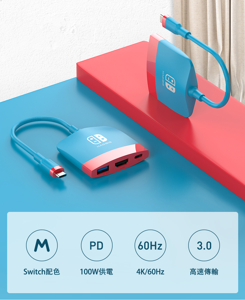 Promo (HAGiBiS)HAGiBiSswitch extender hdmi+USB3.0+PD power supply ...