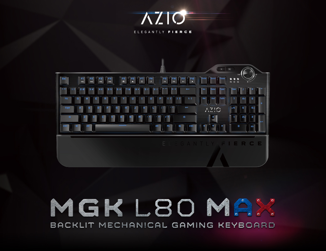 Jual (AZIO)AZIO L80 MAX green shaft mechanical gaming keyboard di ...