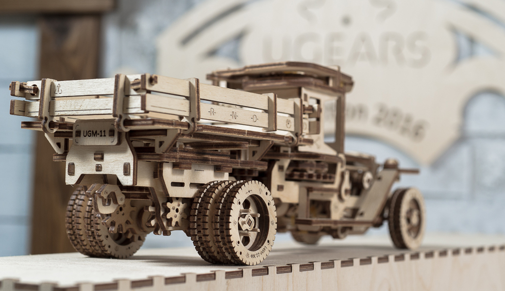 Jual (Ugears)Ugears self-propelled model Truck UGM-11 four-wheel drive ...