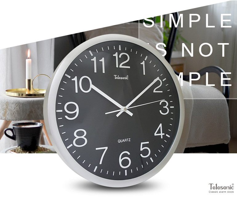 Jual (Telesonic)Telesonic / Uranus clock simple design wind black clock ...