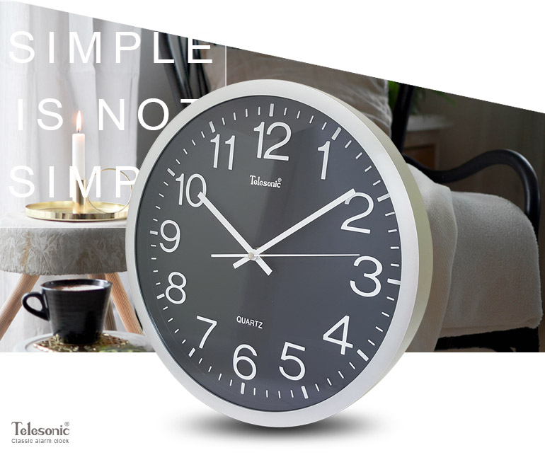 Jual (Telesonic)Telesonic / Uranus clock simple design wind black clock ...