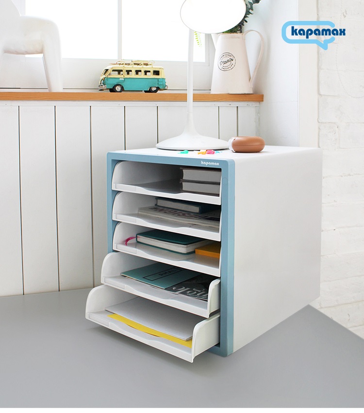 Jual (KAPAMAX)[KAPAMAX] 17500-DG Open File Cabinet 5 Layers Dark Gray ...