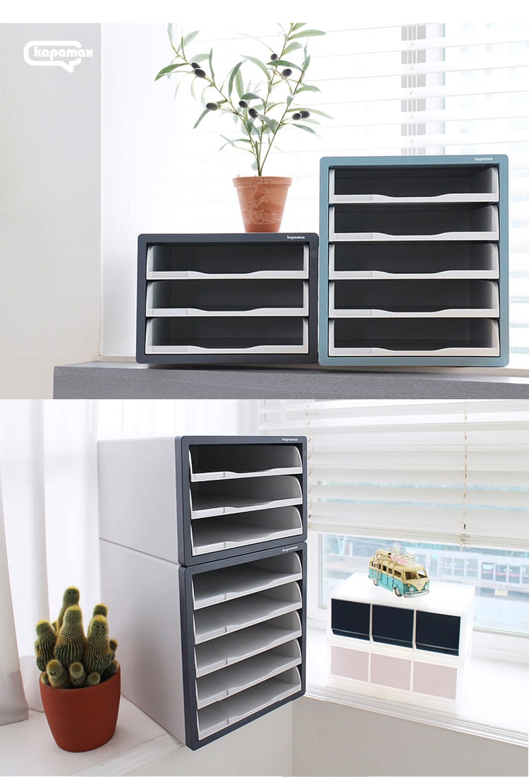 Promo (KAPAMAX)[KAPAMAX] 17500-DG Open File Cabinet 5 Layers Dark Gray ...