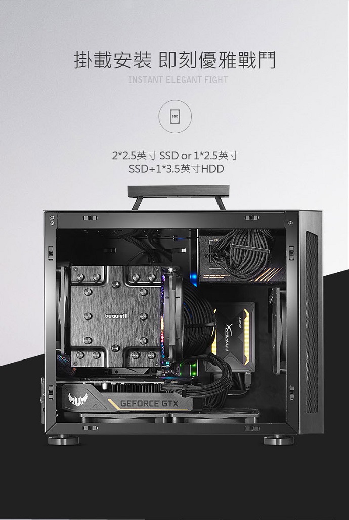 Jual (LIAN LI)LIAN LI ITX transparent computer case (black)-PC-TU150WX ...